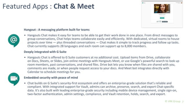 VRK Infotech- Google G Suite Presentation PPT | PDF | Web Conferencing | Computer Software and ...