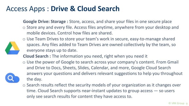 VRK Infotech- Google G Suite Presentation PPT | PDF | Web Conferencing | Computer Software and ...