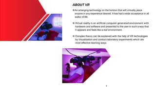 Virtual Reality AR Lab SET UP Proposal for | PPTX