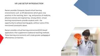 Virtual Reality AR Lab SET UP Proposal for | PPTX