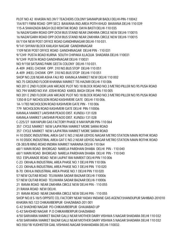 Vrl branch list | PDF