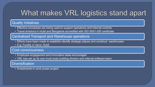 Vrl logistics | PPTX