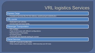 Vrl logistics | PPTX