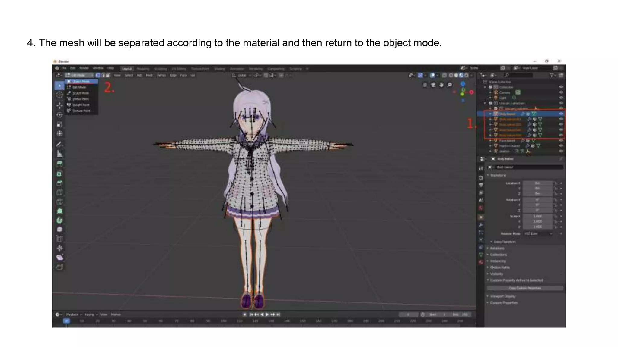 VRM&Blender2.8: VRoid Studio mesh transfer between models | PPTX
