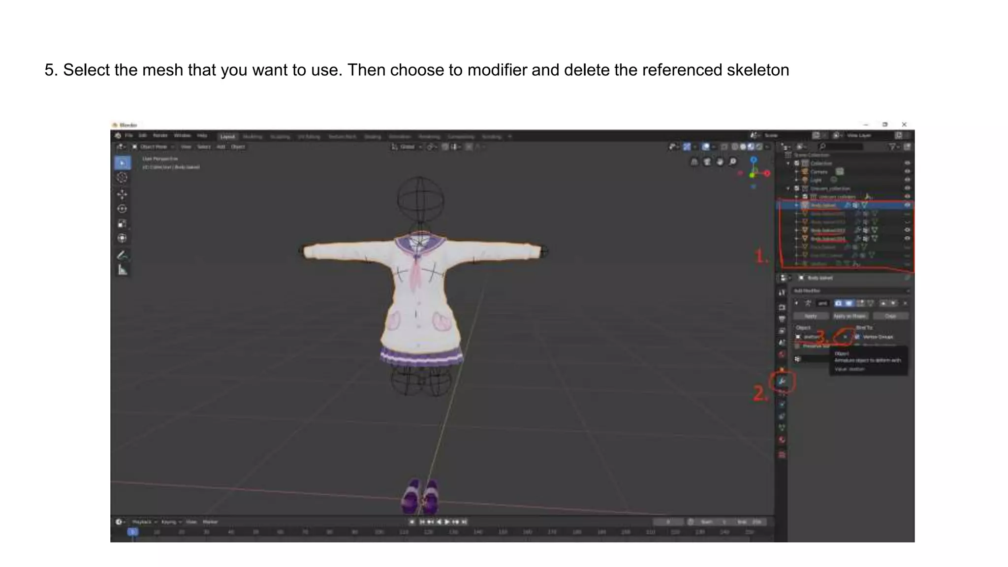 VRM&Blender2.8: VRoid Studio mesh transfer between models | PPTX