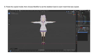 VRM&Blender2.8: VRoid Studio mesh transfer between models | PPTX