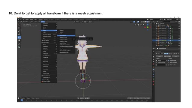 VRM&Blender2.8: VRoid Studio mesh transfer between models | PPTX