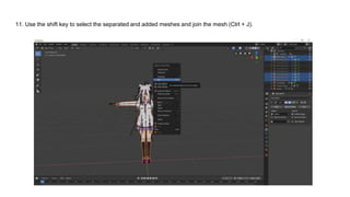 VRM&Blender2.8: VRoid Studio mesh transfer between models | PPTX