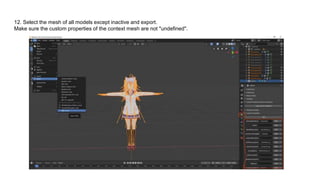 VRM&Blender2.8: VRoid Studio mesh transfer between models | PPTX