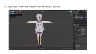 VRM&Blender2.8: VRoid Studio mesh transfer between models | PPTX