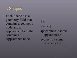 Virtual Reality Modeling Language | PPT