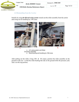 Vrm roller bearing_r3_maintenance_report | PDF
