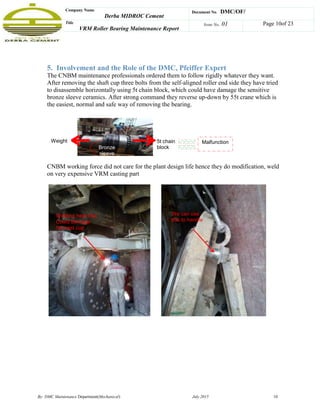 Vrm roller bearing_r3_maintenance_report | PDF
