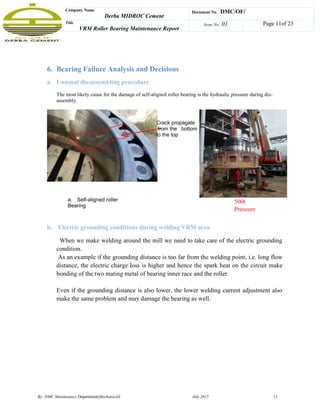 Vrm roller bearing_r3_maintenance_report | PDF