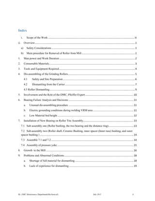Vrm roller bearing_r3_maintenance_report | PDF