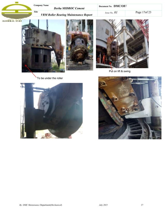 Vrm roller bearing_r3_maintenance_report | PDF | Home Improvement ...