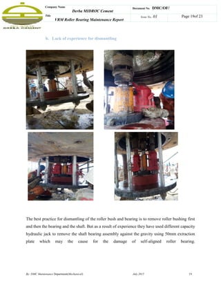Vrm roller bearing_r3_maintenance_report | PDF