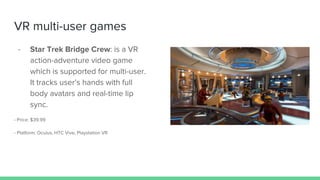 Vr multi user interaction | PPT
