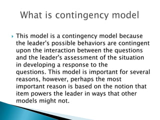 Vroom yetton contingency model | PPTX