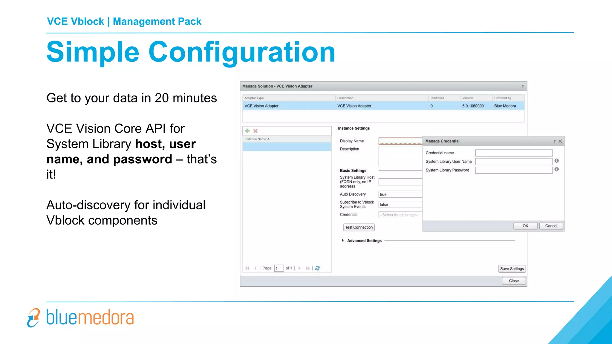 Blue Medora - VMware vROps Management Pack for VCE Vblock Overview | PPTX