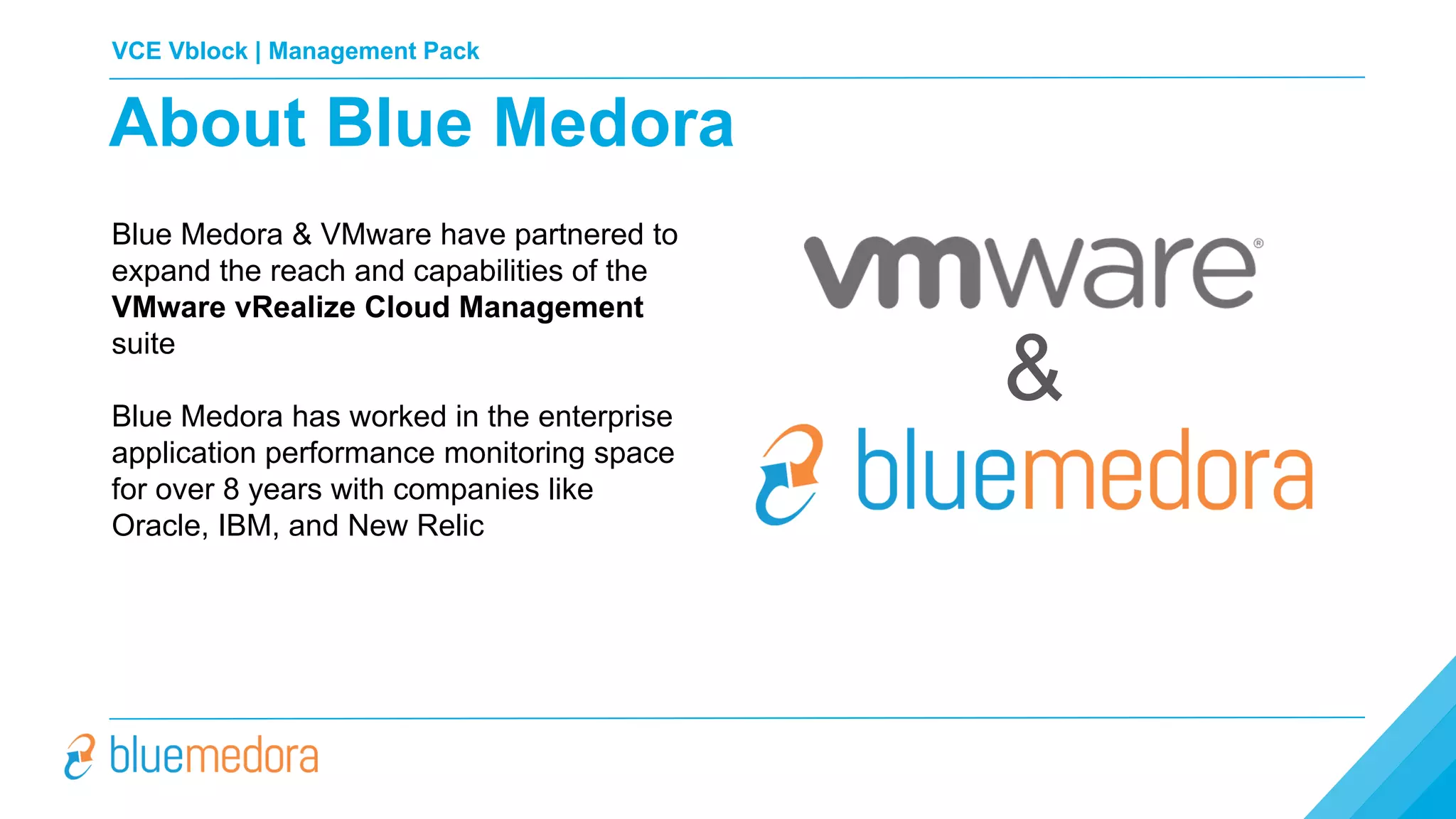 Blue Medora - VMware vROps Management Pack for VCE Vblock Overview | PPTX