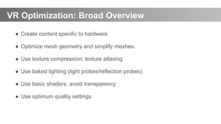 VR Optimization Techniques | PPT