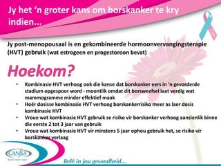 CANSA Vrouegesondheid - Borskanker | PPTX