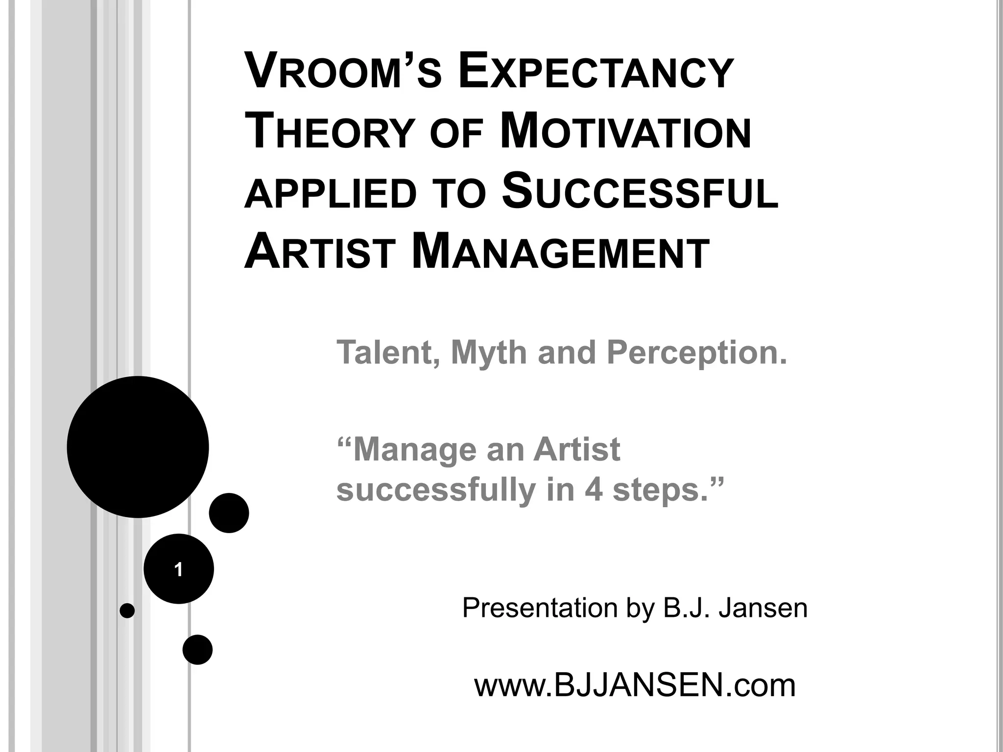 Vroom’s Expectancy Theory And Successful Artist Management | PPT