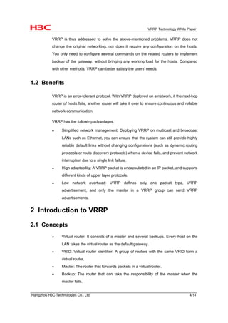Vrrp technology white paper | PDF