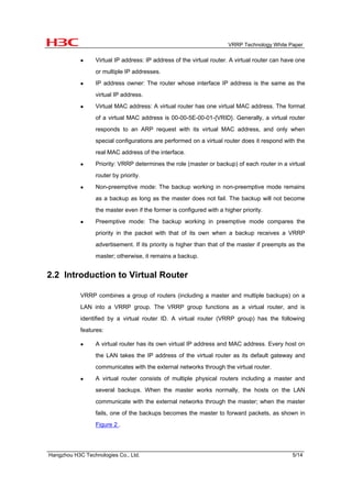 Vrrp technology white paper | PDF