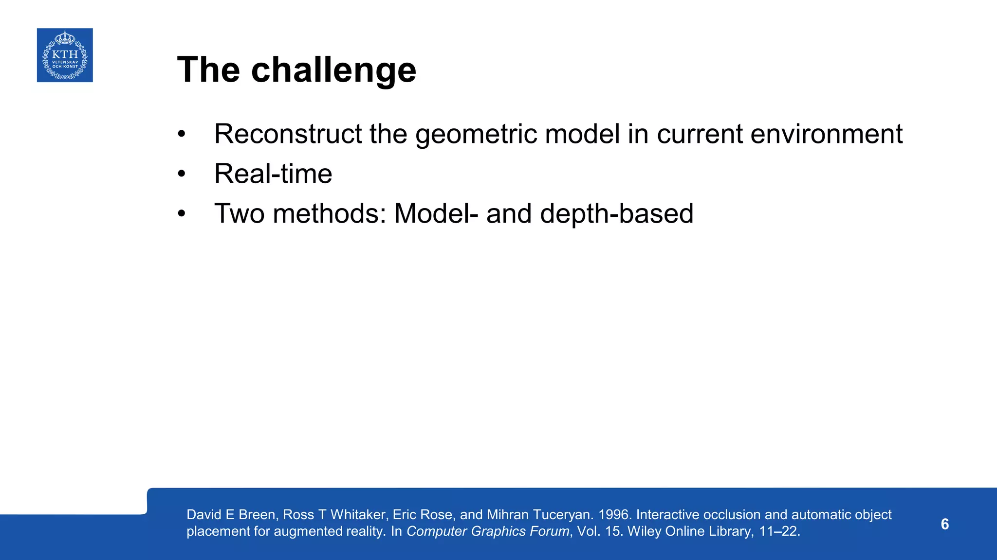 Occlusion In Outdoor Augmented Reality Using Geospatial Building Data Ppt