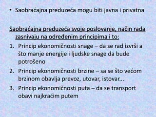Vrste i vidovi saobracaja | PPTX