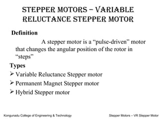 VR stepper motor | PPT