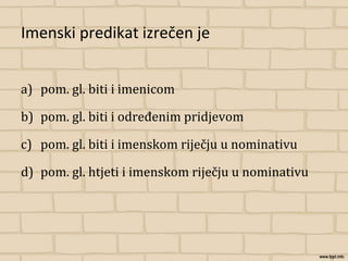 Vrste predikata kviz | PPTX