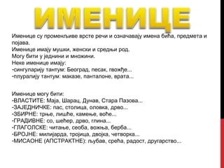 Врсте речи | PPS