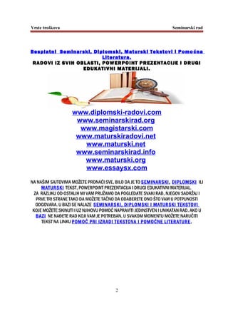 Vrste troskova | DOC