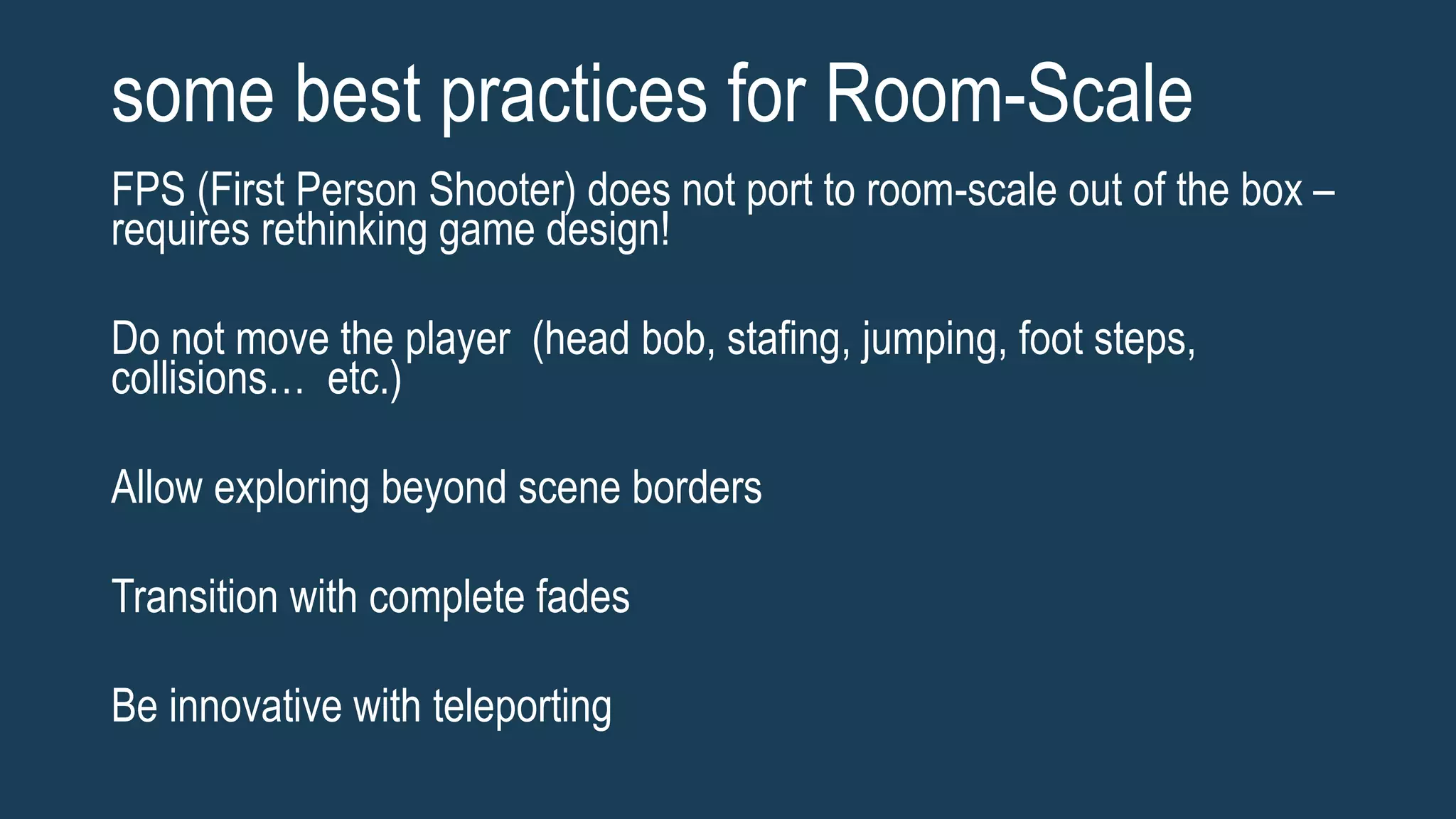 Developing for Room-Scale VR Using Unity3d | PPTX