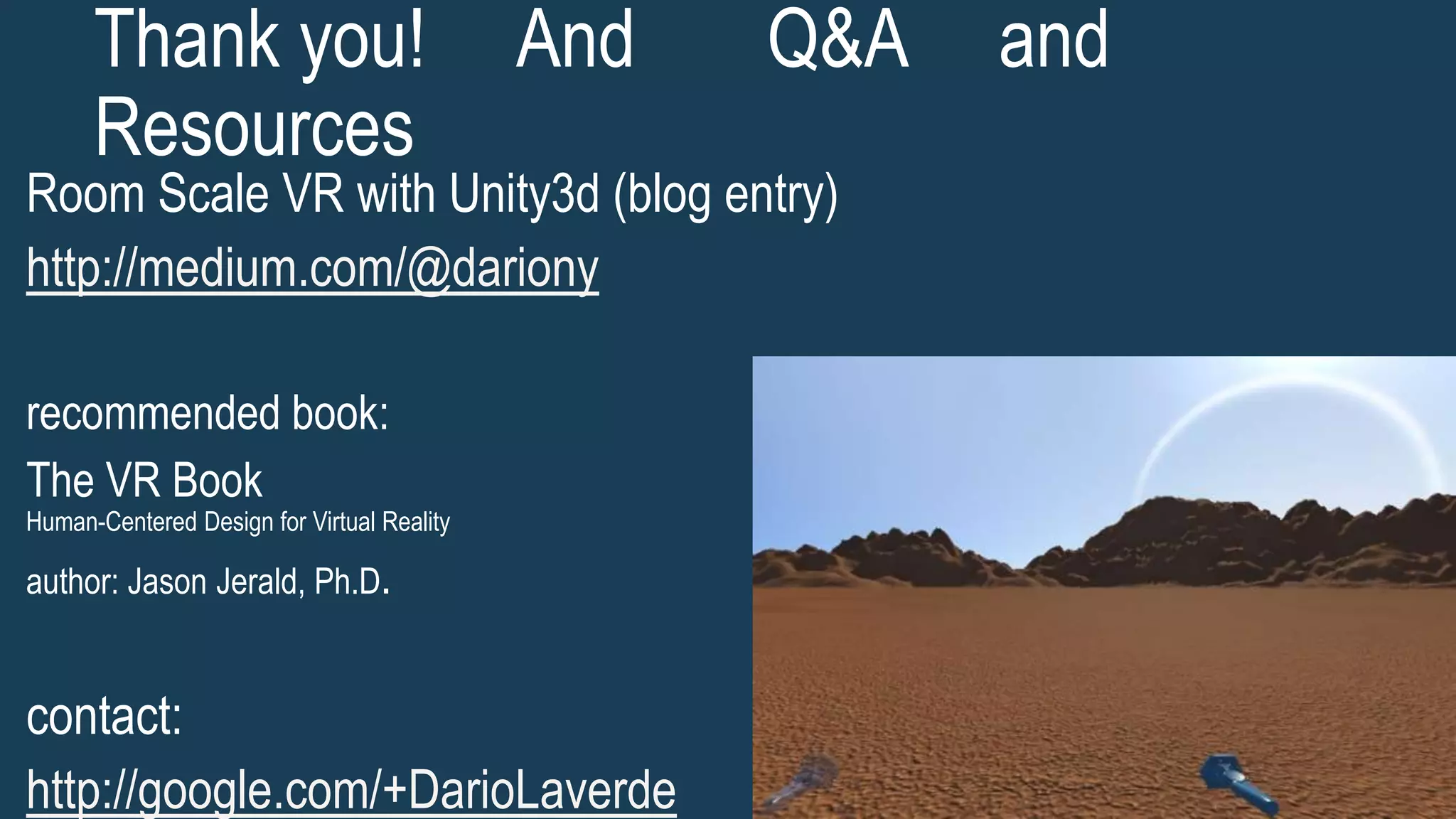 Developing for Room-Scale VR Using Unity3d | PPTX