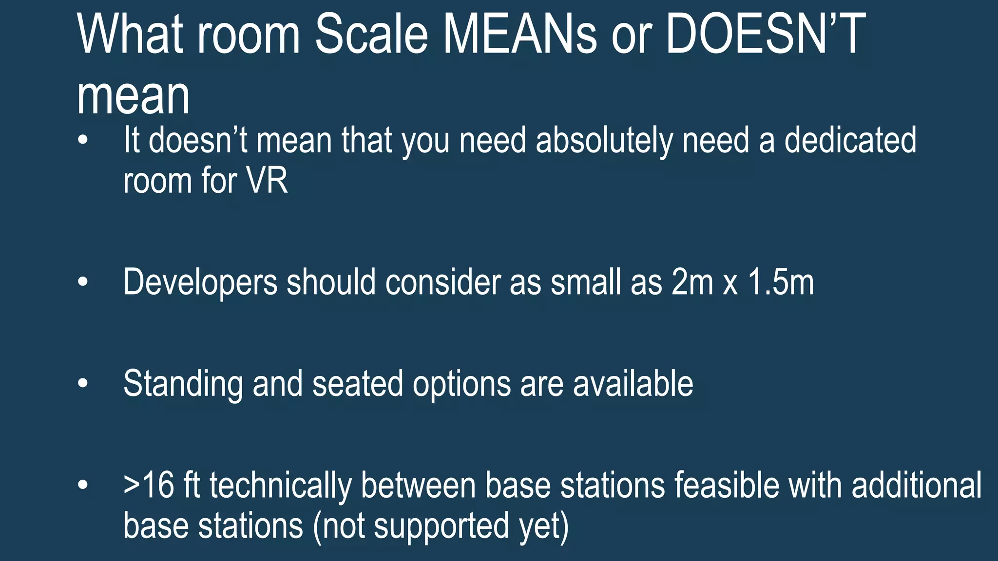 Developing for Room-Scale VR Using Unity3d | PPTX