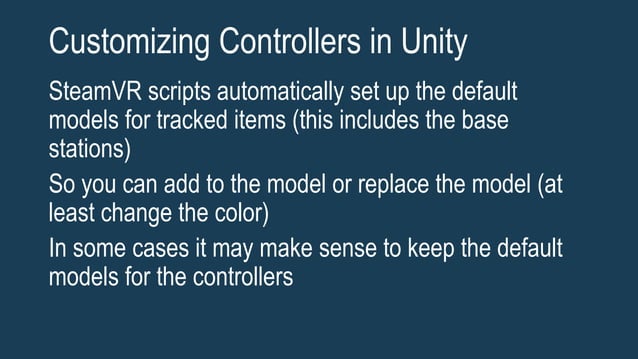 Developing for Room-Scale VR Using Unity3d | PPTX