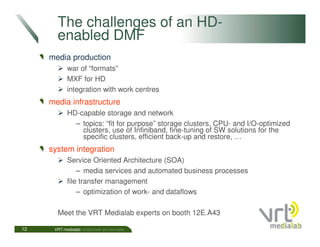 Challenges for file-based HD production | PDF | Technology & Computing