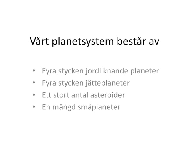 Vårt solsystem | PPTX