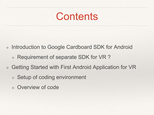 Developing Virtual Reality Application using Google Cardboard | PPT