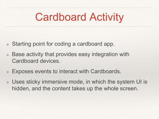 Developing Virtual Reality Application using Google Cardboard | PPT