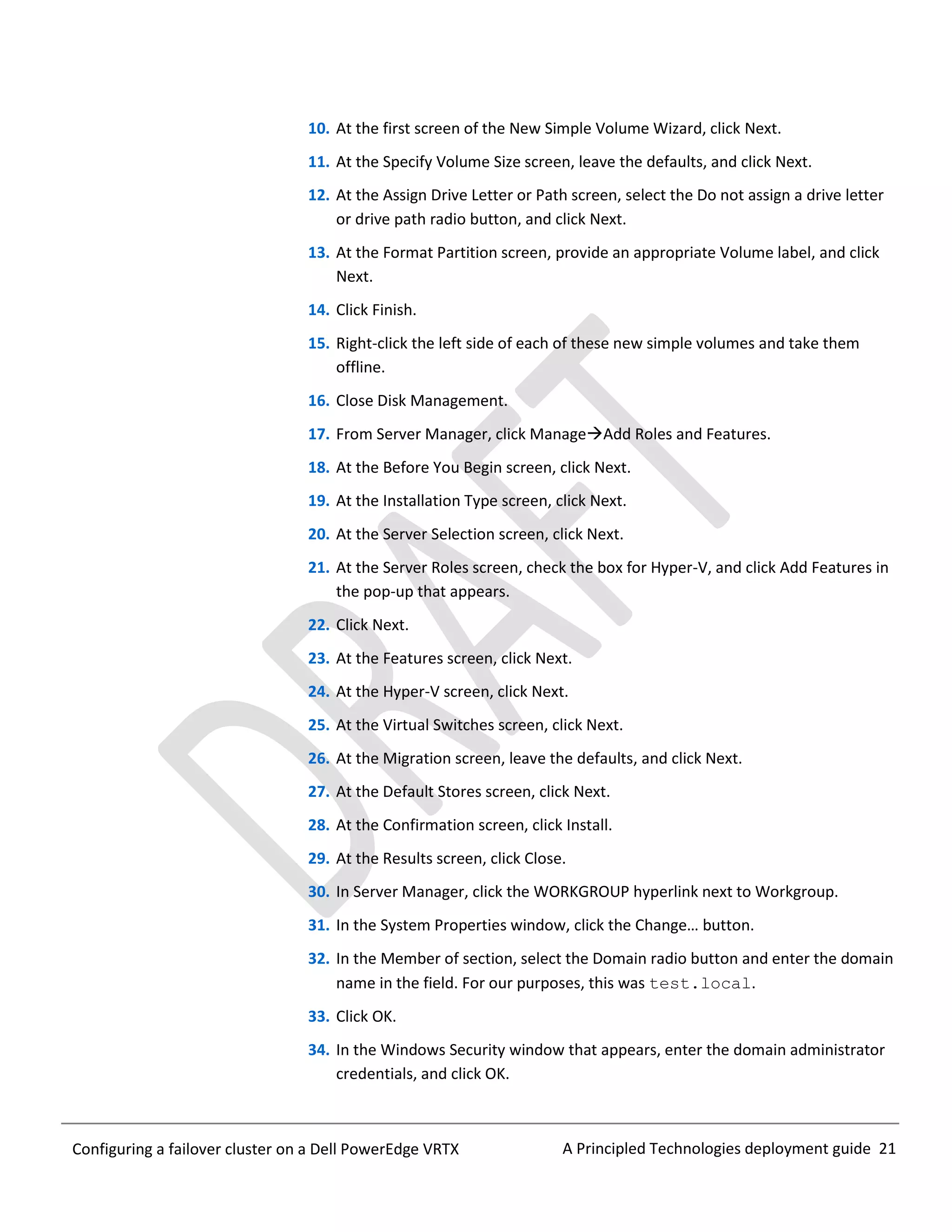 Configuring a failover cluster on a Dell PowerEdge VRTX | PDF