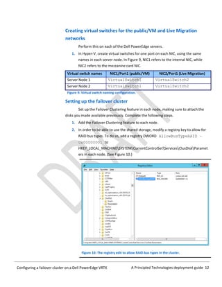 Configuring a failover cluster on a Dell PowerEdge VRTX | PDF