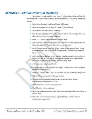 Configuring a failover cluster on a Dell PowerEdge VRTX | PDF