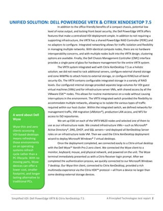 Simplified VDI: Dell PowerEdge VRTX & Citrix XenDesktop 7.5 | PDF