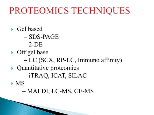 proteomics | PPTX | Chemistry | Science