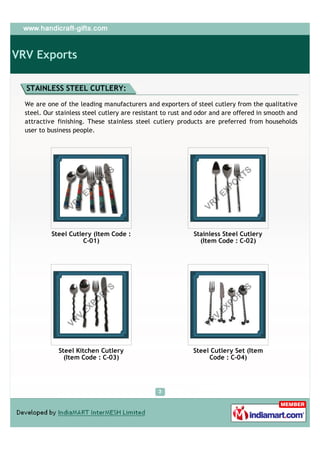 VRV Exports, Moradabad, Indian Handicrafts | PDF